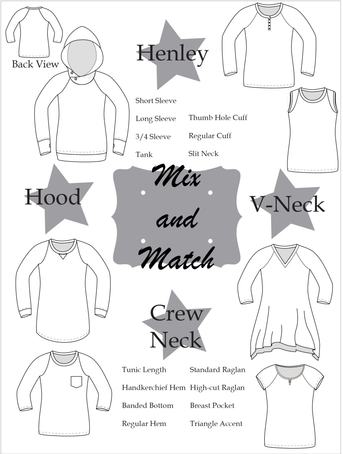 Riviera Raglan - Pattern Niche