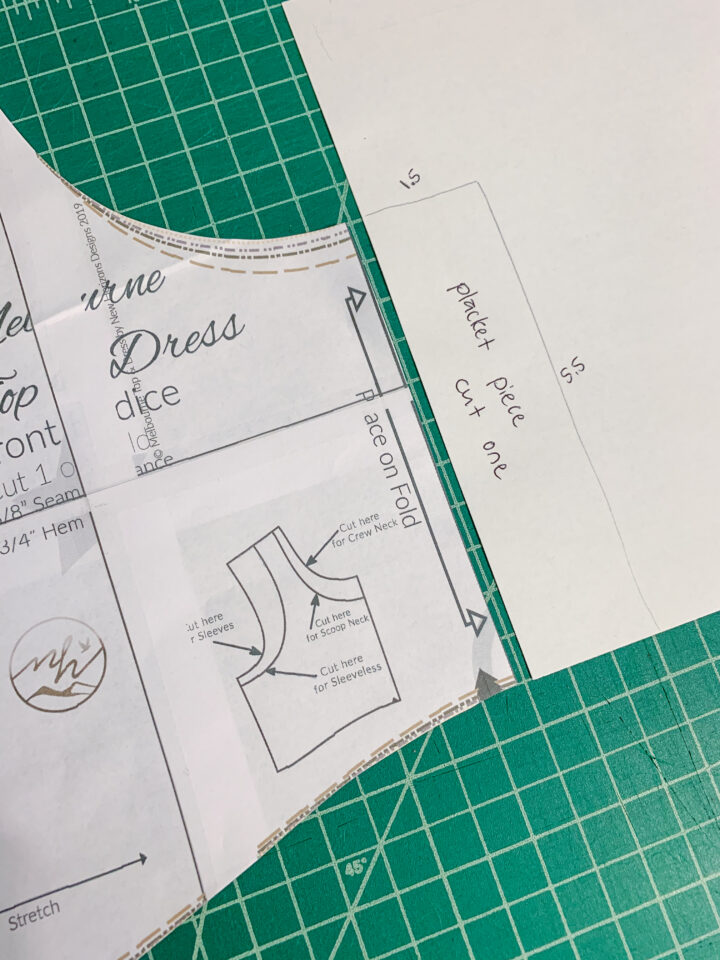 Faux Placket on the Melbourne Top and Dress - Pattern Niche