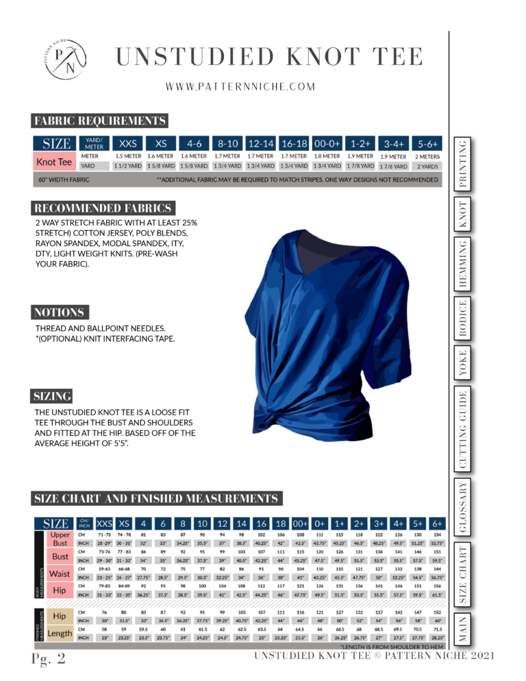 Unstudied Knot Tee - Pattern Niche